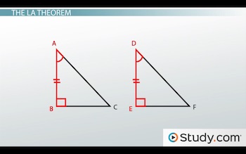 Congruency of Right Triangles: Definition of LA and LL Theorems - Video ...