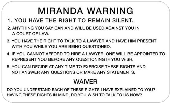 Miranda v. Arizona: Summary, Facts & Significance | Study.com