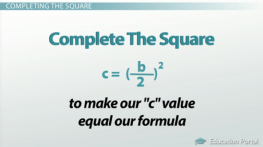 How to Complete the Square - Video & Lesson Transcript | Study.com