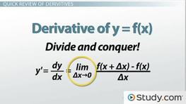 Calculating Derivatives and Derivative Rules - Videos & Lessons | Study.com